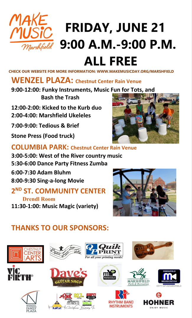Make Music Day this Friday: Make Music Marshfield Holding a Day of Events - News - Central ...