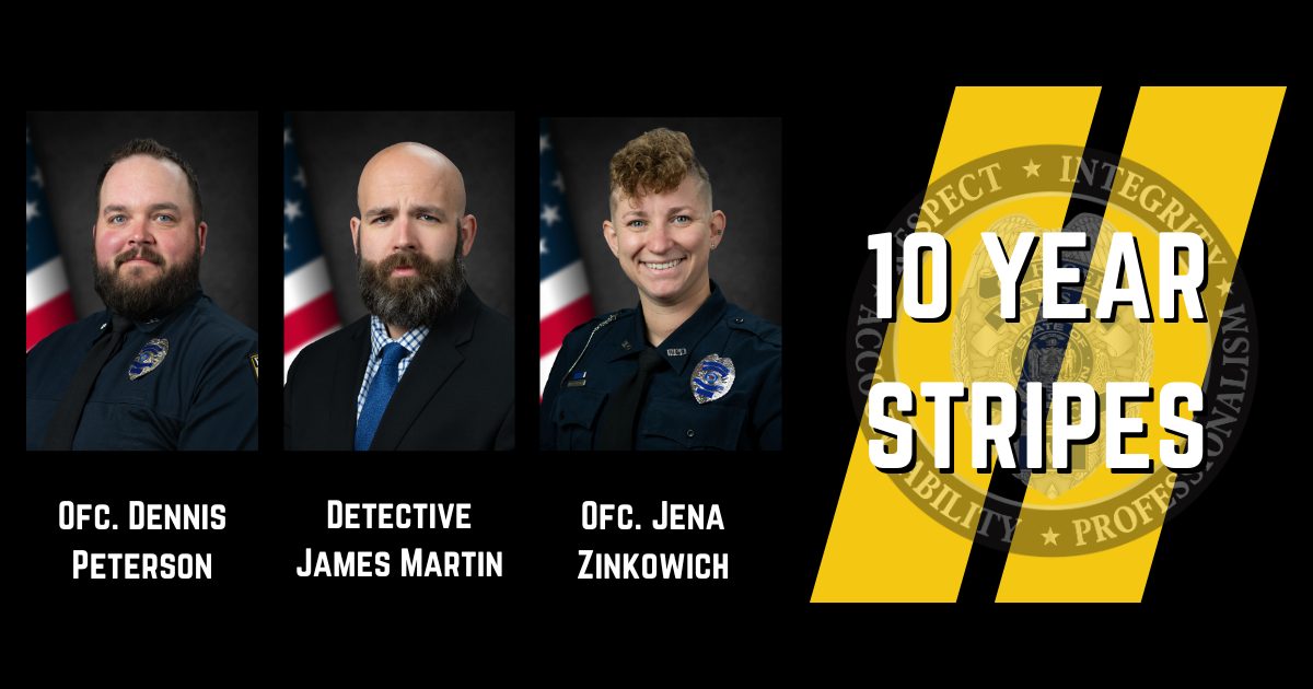 Wausau Police Department Employees Achieve Two-Stripe Milestone - News ...